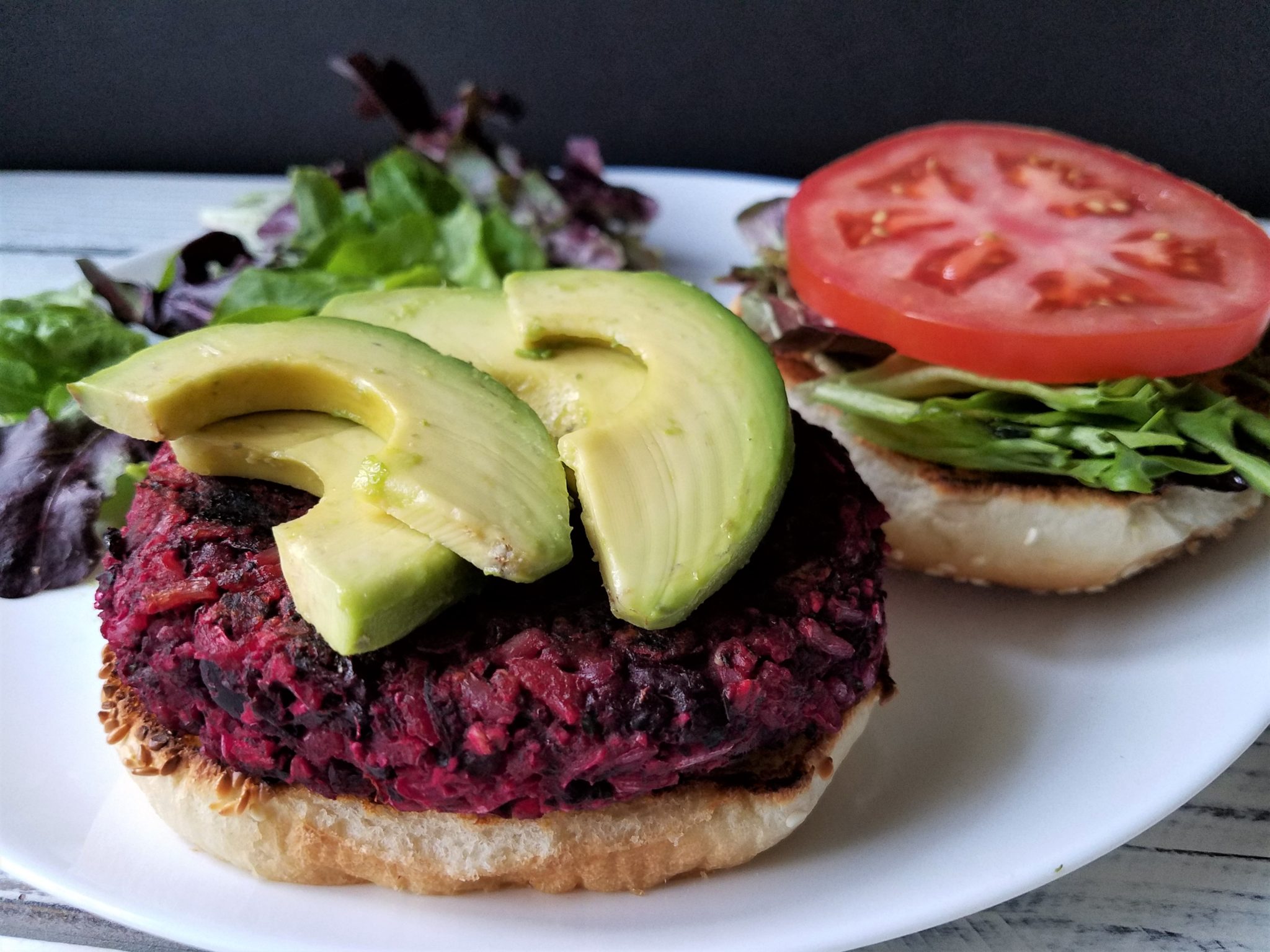 black bean and beet veggie burger - Splash of Sherri