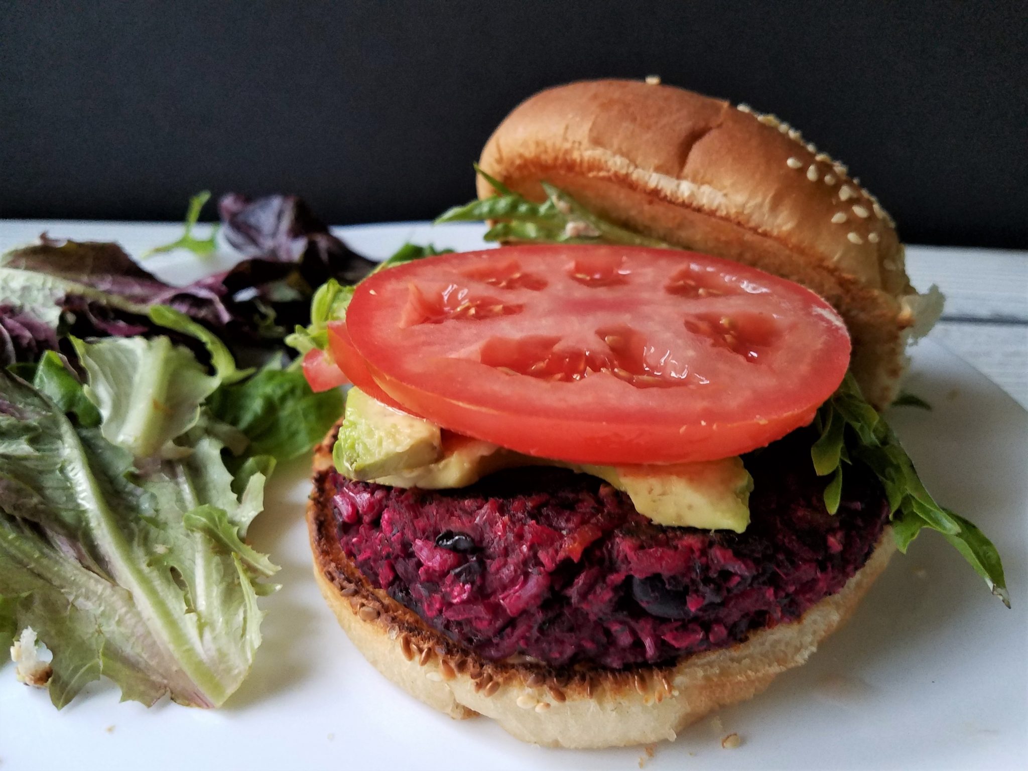 black bean and beet veggie burger - Splash of Sherri